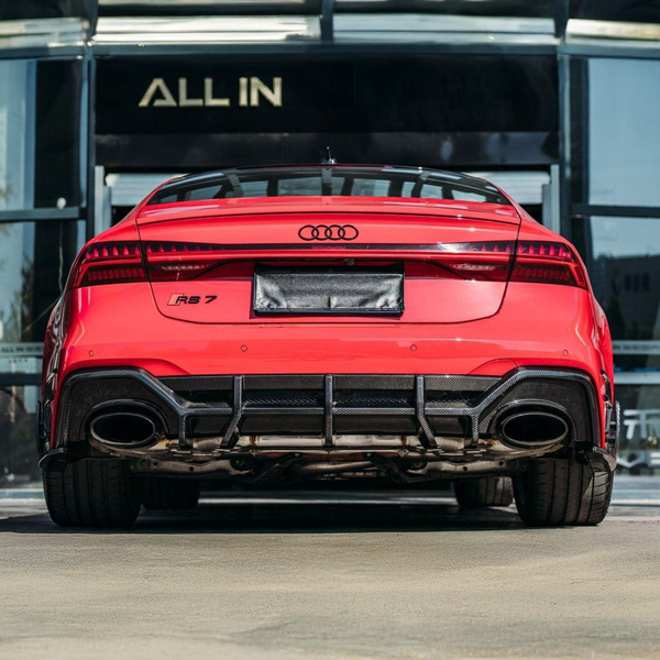 Audi Pre-Preg JSL Style Carbon Fiber Rear Diffuser & Spats for C8 RS6