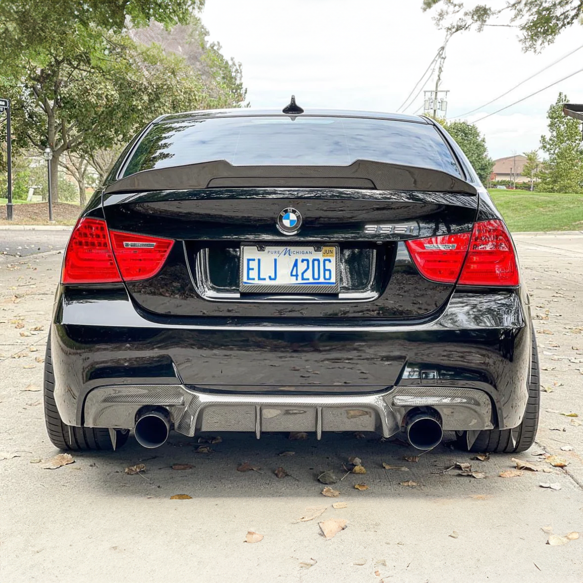 BMW Carbon Fiber JSL Style Rear Diffuser for E90 Sedan
