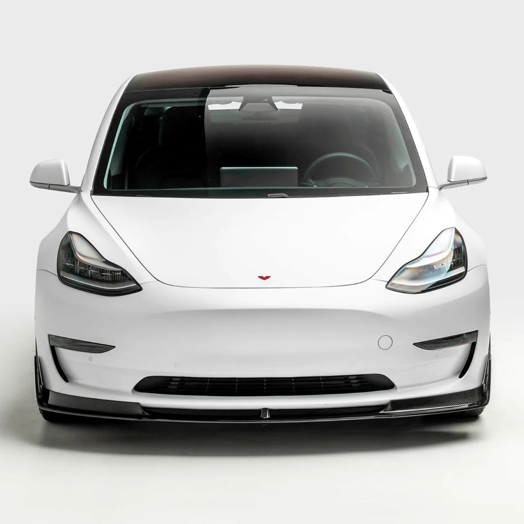 Tesla Carbon Fiber Vorsteiner Style Front Splitter for Model 3 2016-20