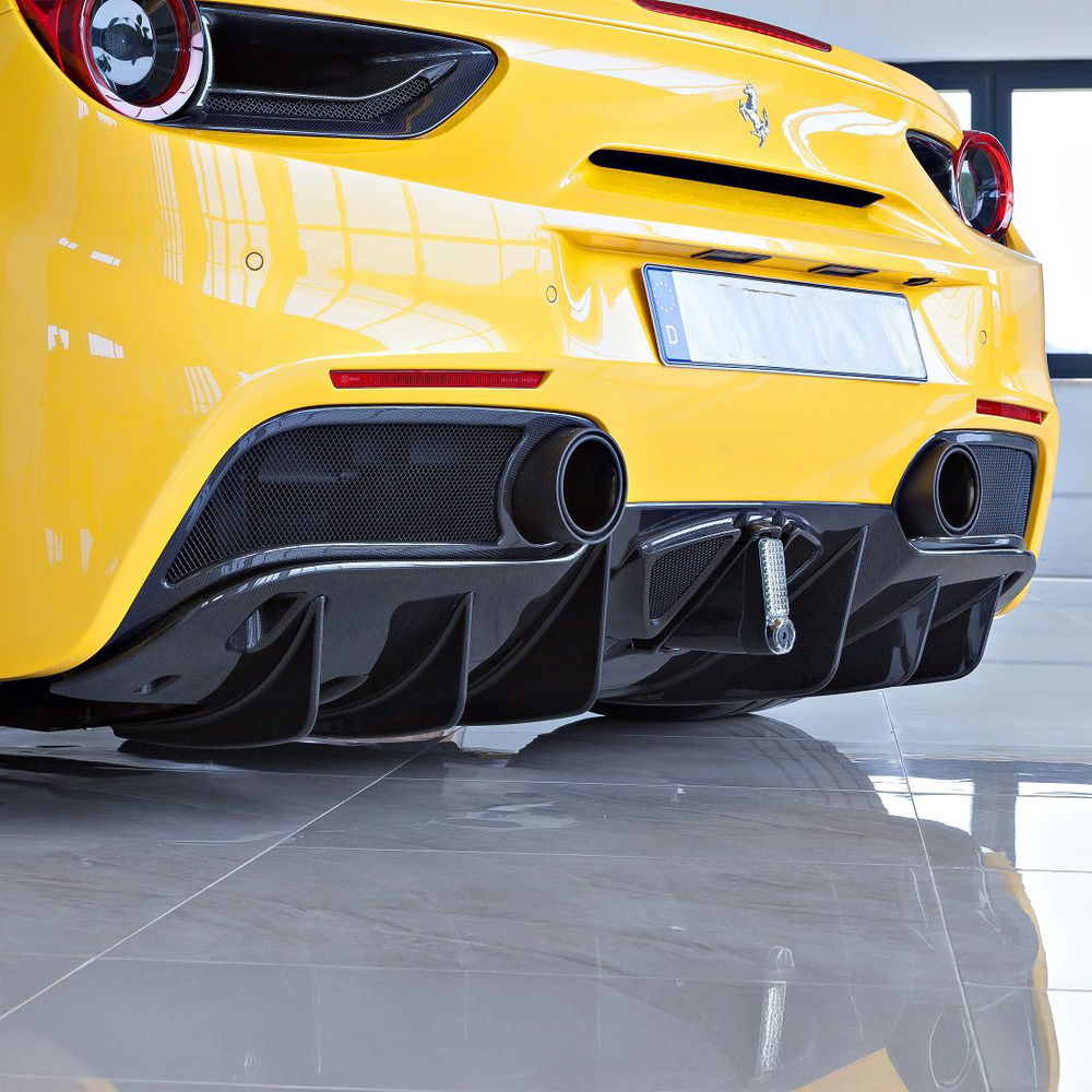 Ferrari Pre-Preg Carbon Fiber Capristo Style Rear Diffuser for 488 GTB