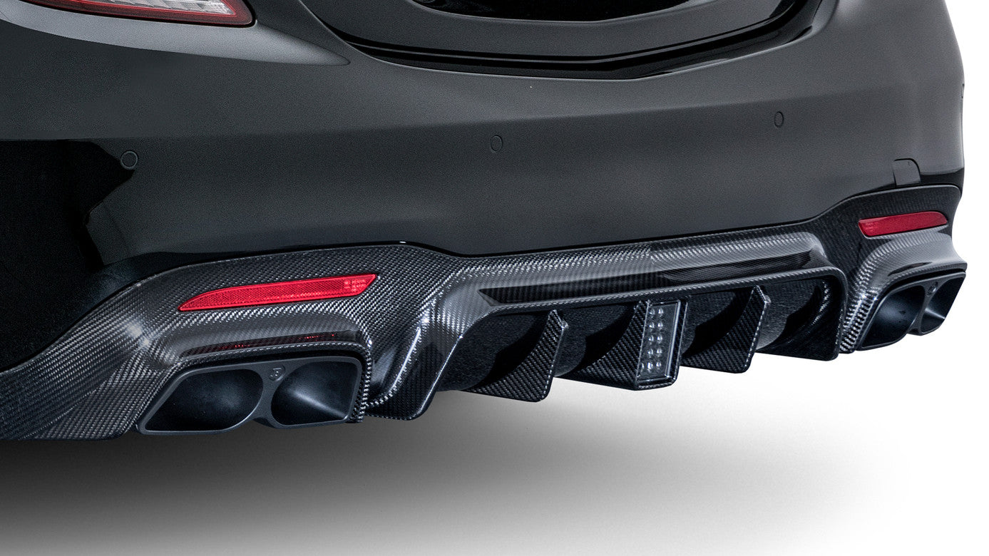 Mercedes Carbon Fiber Brabus Style Rear Diffuser for W205 PFL – Euro ...
