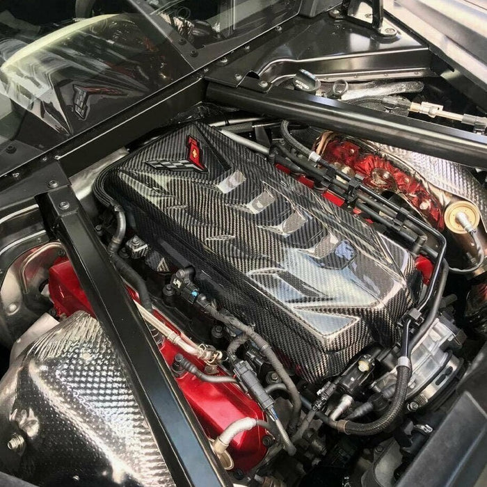 Corvette Pre-Preg Carbon Fiber Engine Cover for C8 Stingray