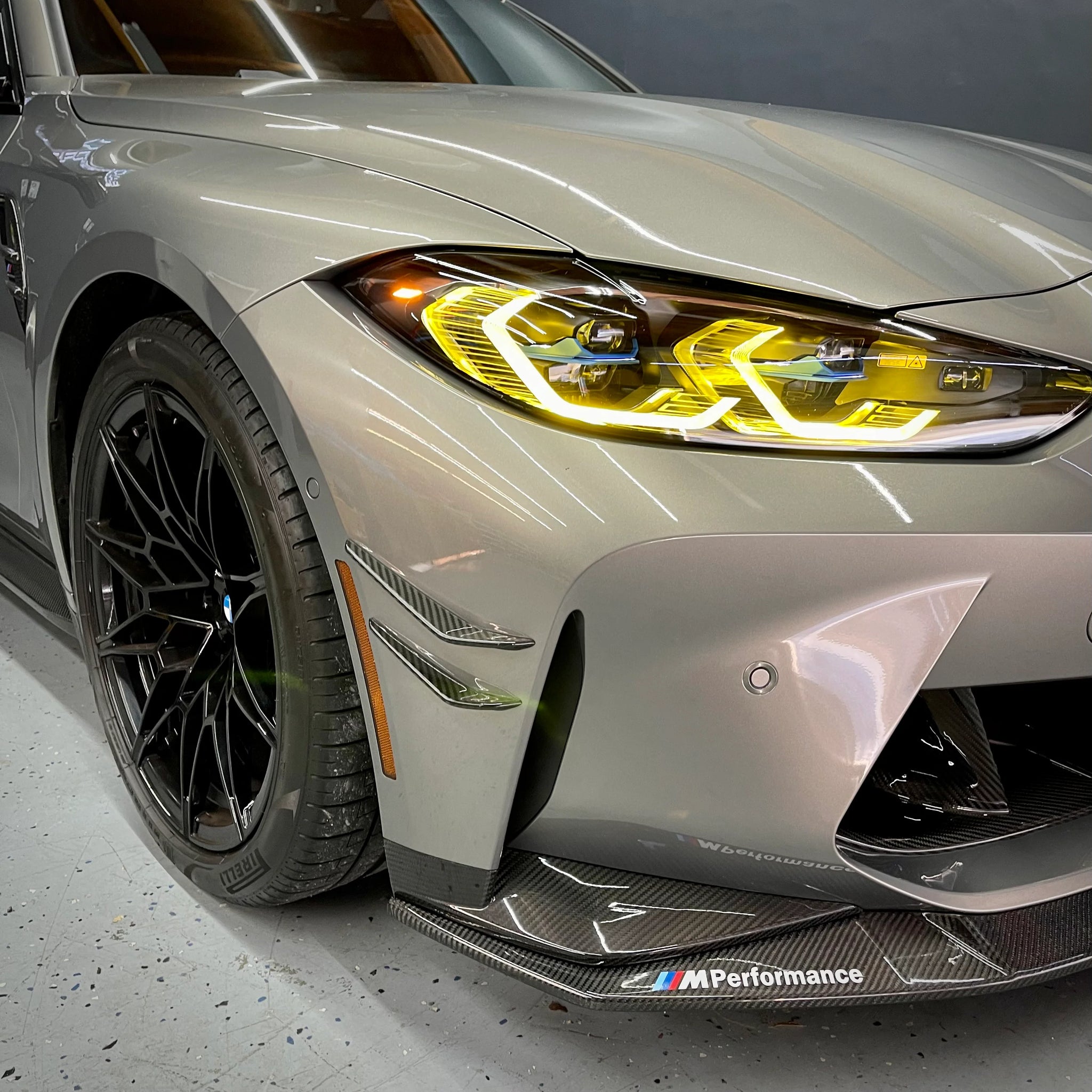 BMW Pre-Preg Carbon Fiber M Performance Style Front Canards for G80 M3