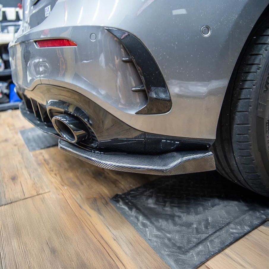 Mercedes Carbon Fiber Maxton Style Rear Diffuser Spats for W177 A35