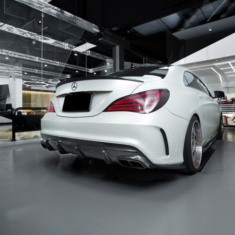 Mercedes Carbon Fiber CLA45 AMG Style Rear Diffuser for W117