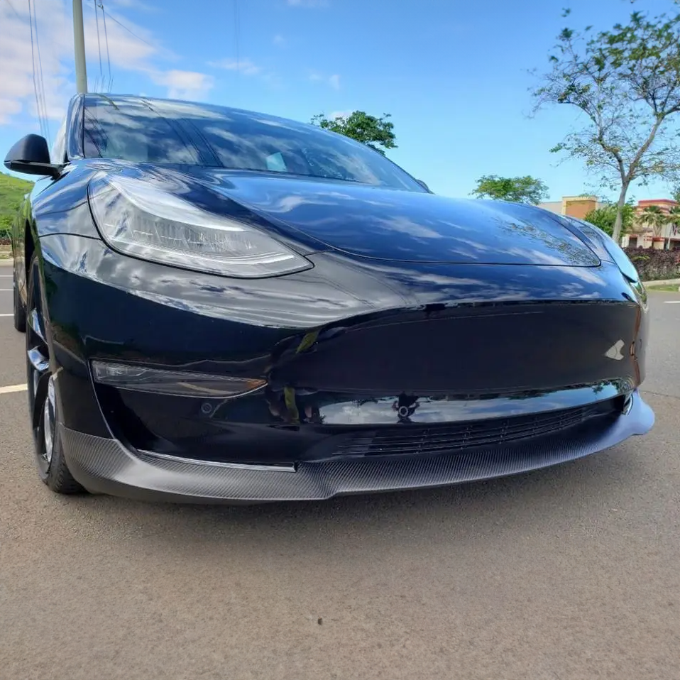 Tesla Carbon Fiber T Style Front Splitter for Model 3 2016-2023 – Euro ...