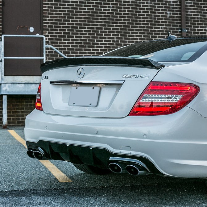 Mercedes Carbon Fiber Vorsteiner Style Rear Spoiler for W204 Sedan & C
